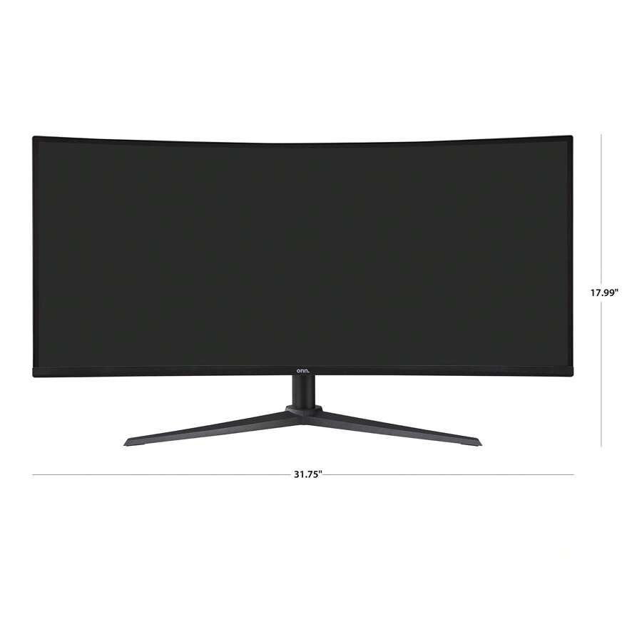 Onn. 34" Curved Ultrawide WQHD (3440 X 1440p) 100Hz Bezel-Less Office ...