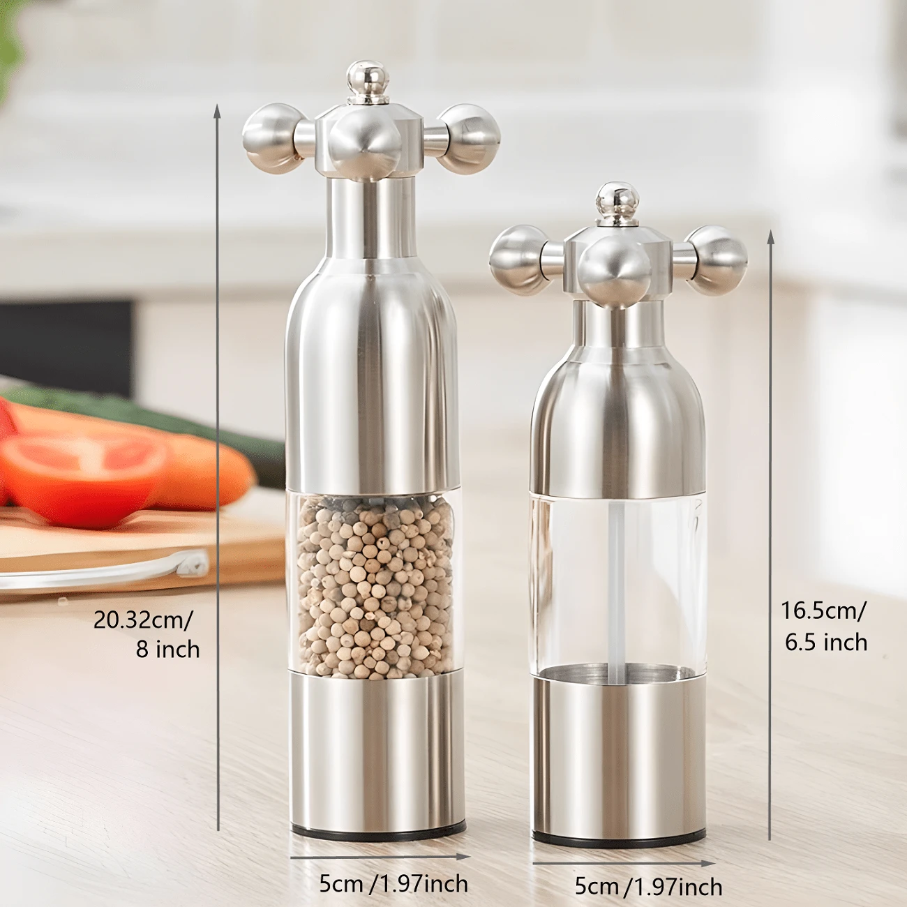 1 Pc Pepper Mill,Manual Pepper Grinder, 304 Stainless Steel Pepper ...