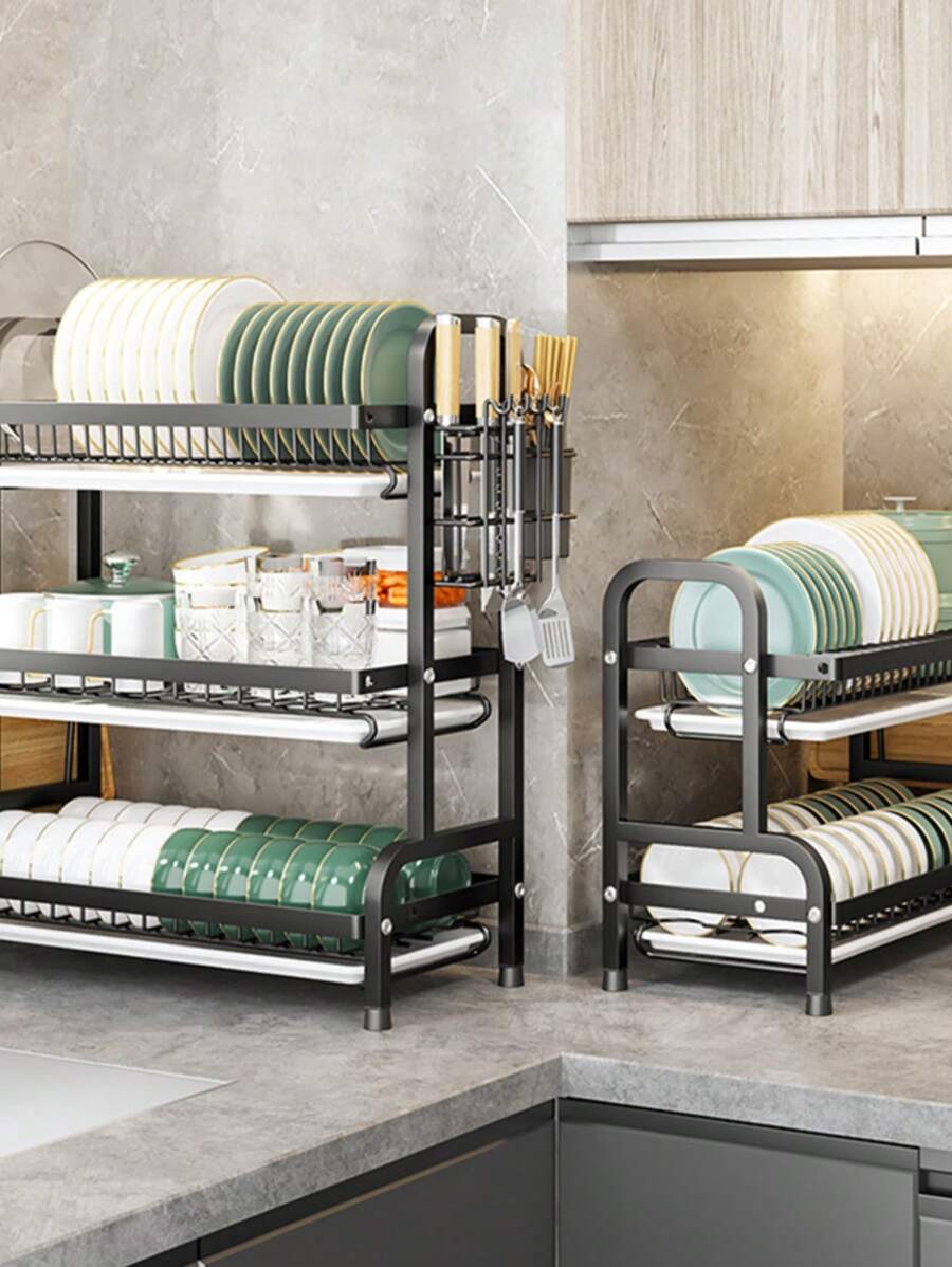 Thickened Stainless Steel Kitchen Bowl Rack, Drainage And Storage Rack ...