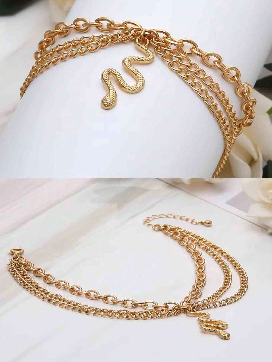 1 Piece Of Golden Women's Ankle Chain, Featuring A Charming Golden ...