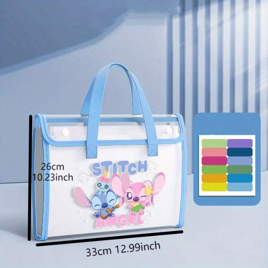 A4 Cartoon Animation Stitch Accordion File Organizer - Large Capacity ...