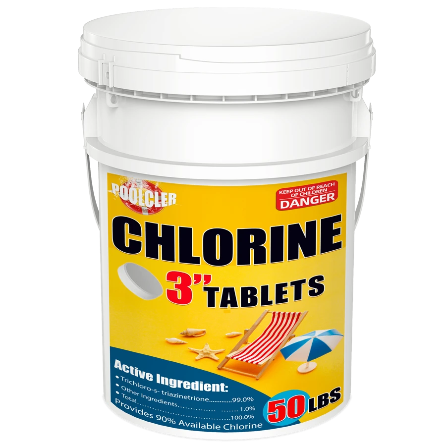 3 Inch 50 Lbs Stabilized Chlorine Tablets For Sanitizing Swimming Pools ...