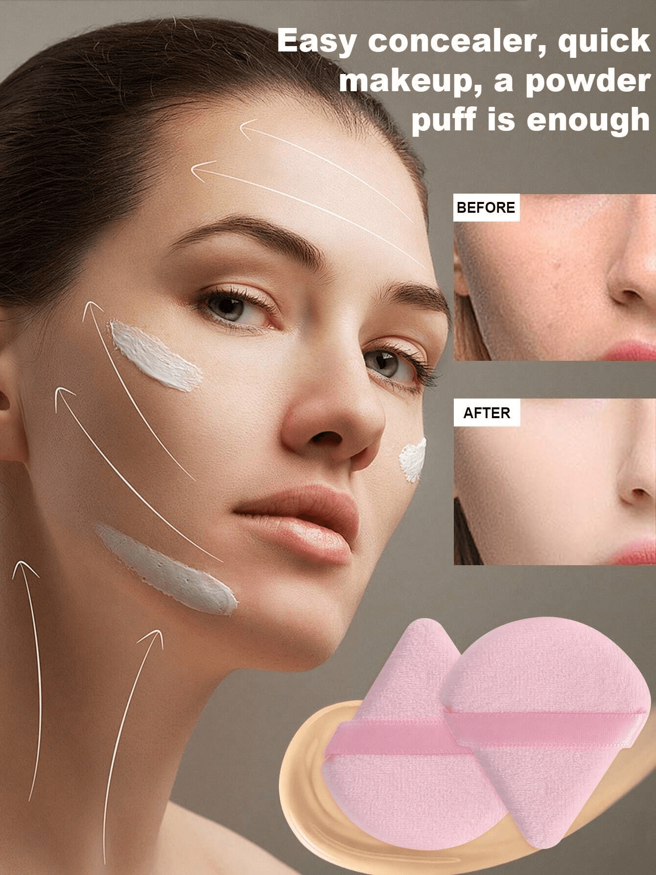 10 Unidades Esponjas de Maquiagem, Puff de Pó Macio e Fofinho, Esponja ...