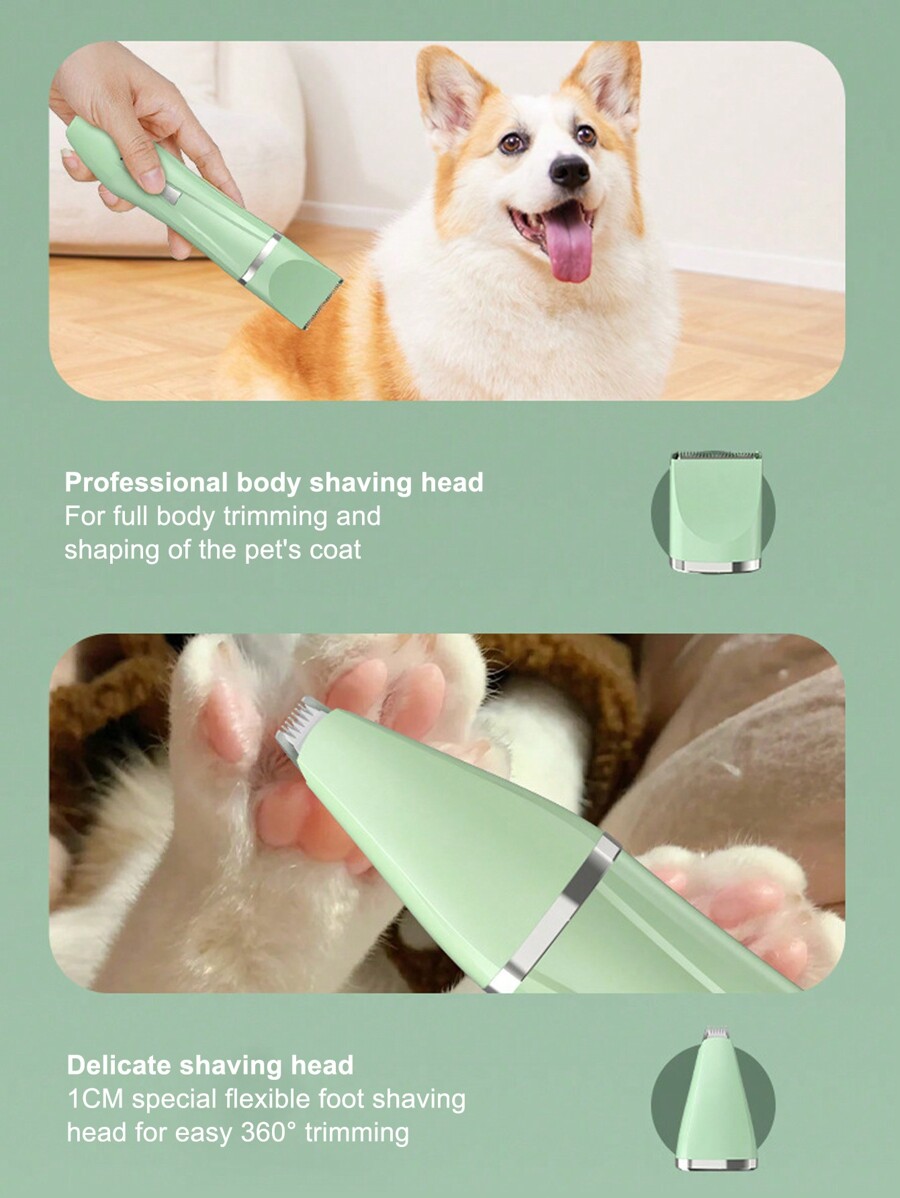 New Multi-Function Pet Hair Trimmer, 4-In-1 Electric Cat Paw Hair ...