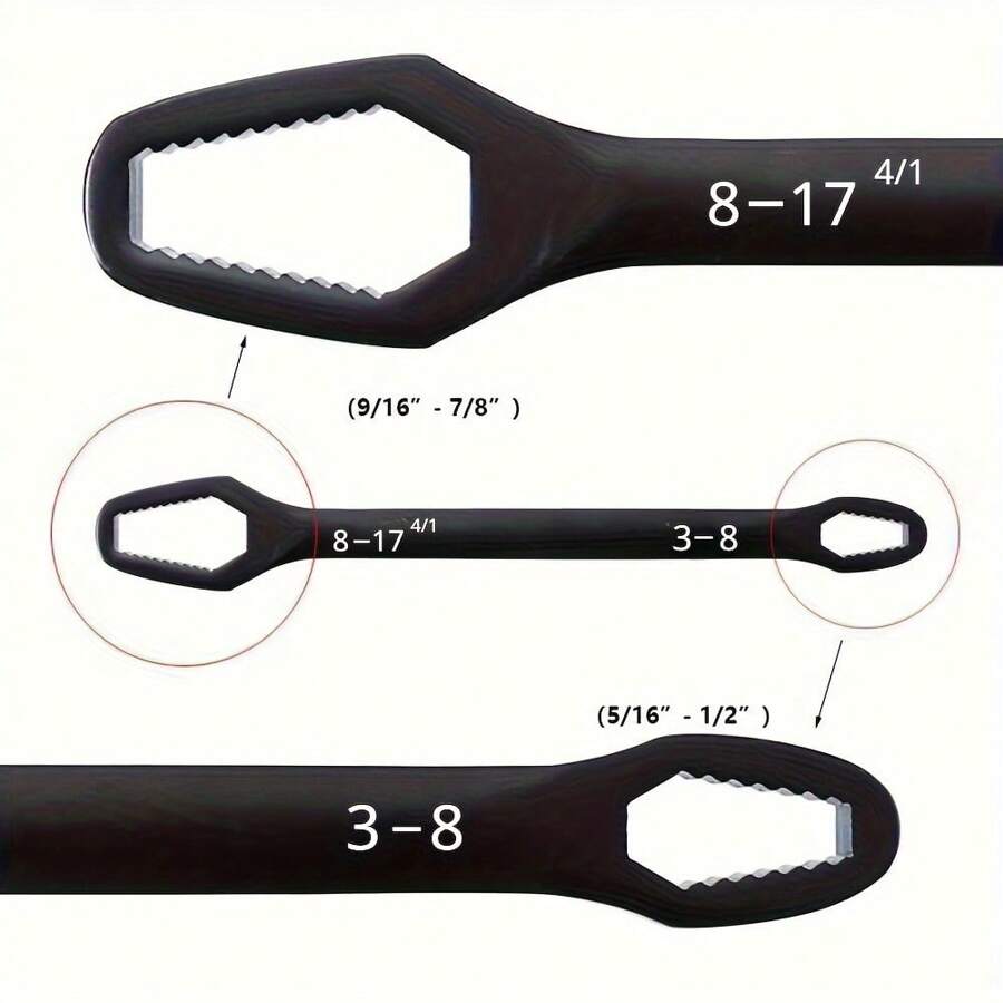 Adjustable Double-Ended Wrench, 3mm-17mm Universal Torx Wrench Set ...