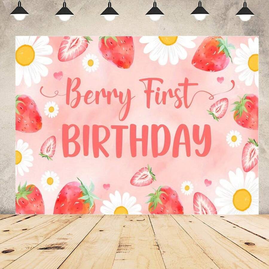 Strawberry Daisy Party Decorations Strawberry Daisy First Birthday ...