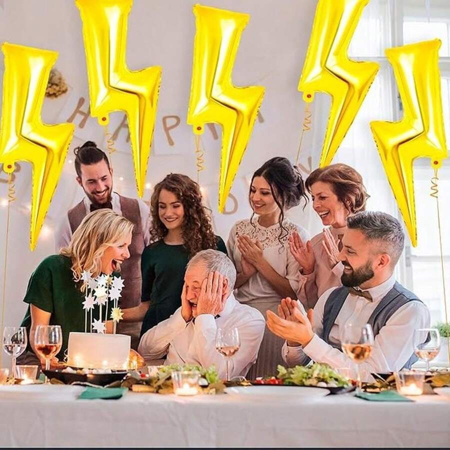 New Cross-Border Product Lightning Aluminum Foil Balloon, Birthday New ...