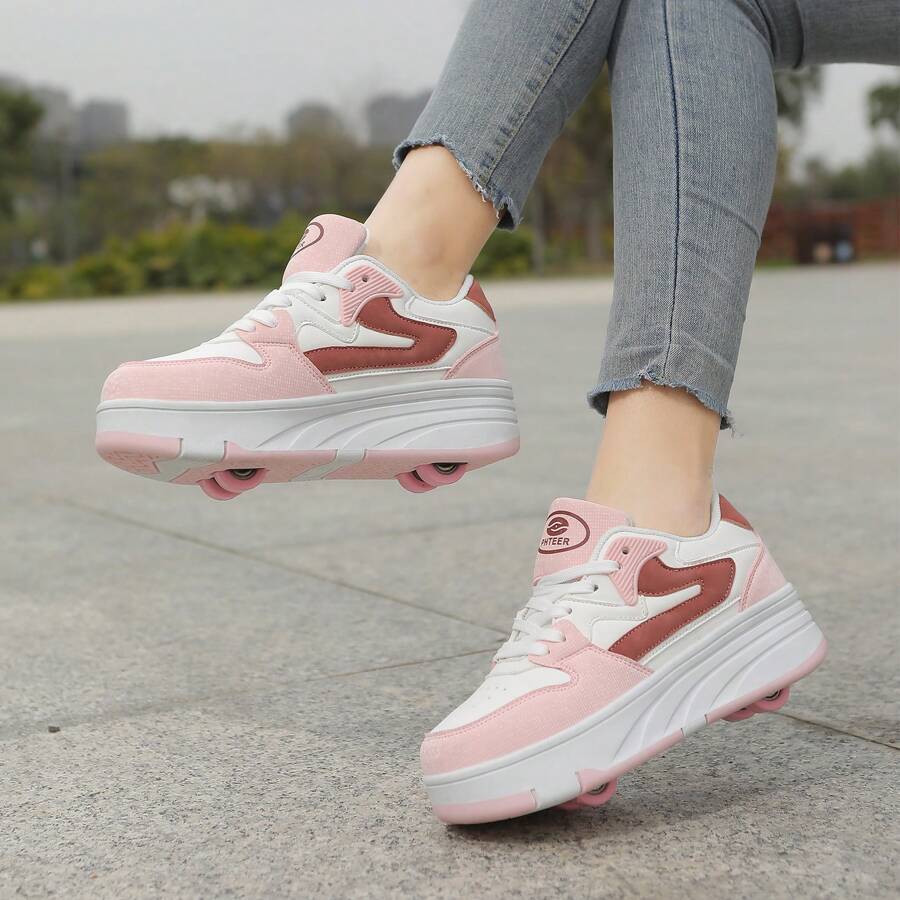 Girls Students Multi-Function Roller Skating Shoes With Wheels ...