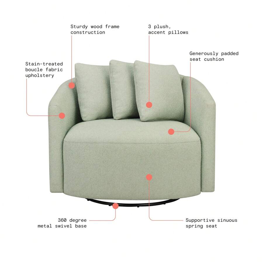 Beautiful Drew Chair By Drew Barrymore, Charcoal Boucle | SHEIN USA