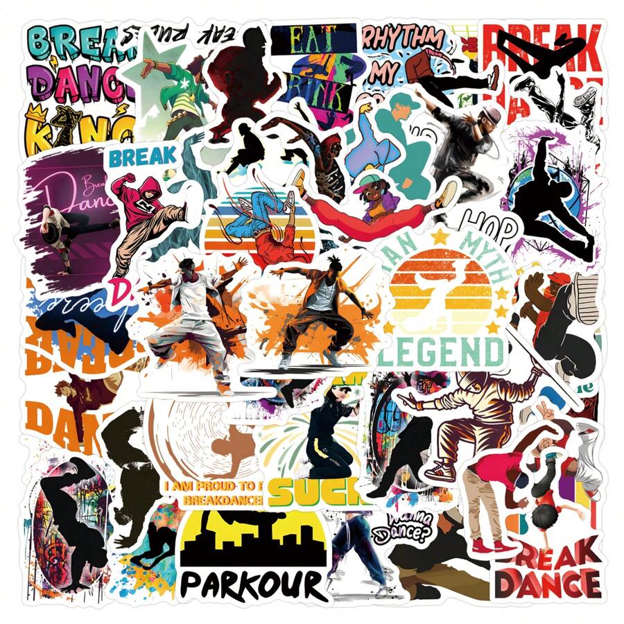 57Pcs Breakdancing Stickers Breakdance Decals Breakdancer Gifts Funny ...