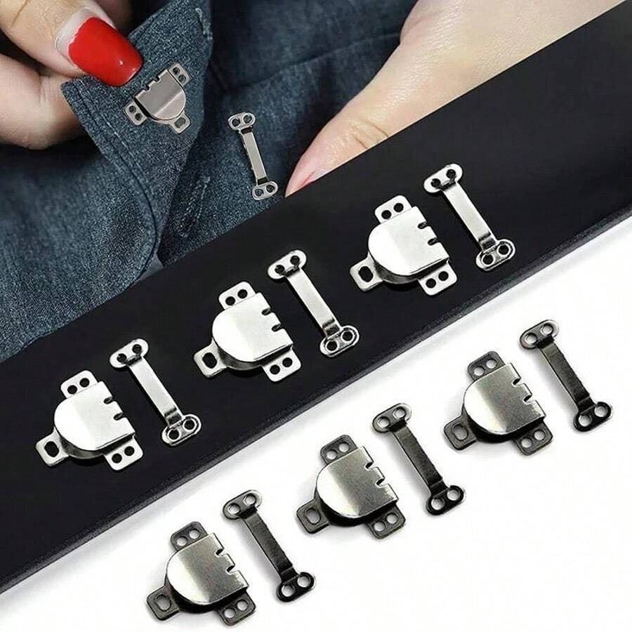 5 Pairs Trouser Buckle Clips, Adjustable Hook And Eye Invisible ...