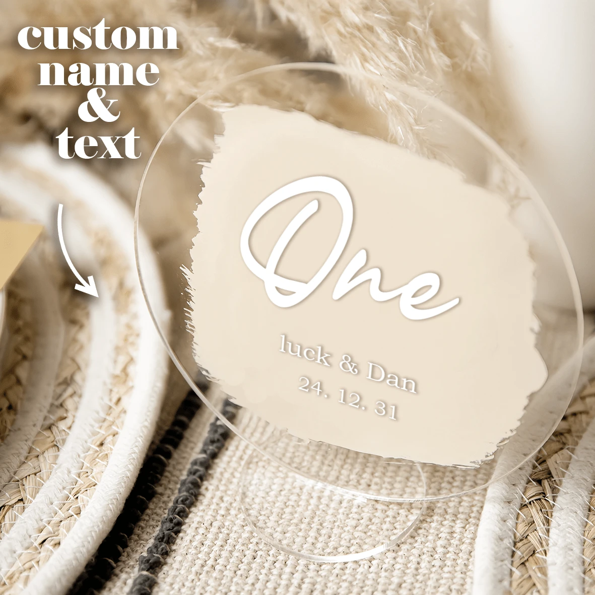 1PC Customized Acrylic Wedding Stand -Personalized Party Table Numbers ...