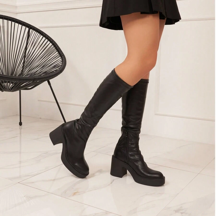 Botas de tacón alto con suelas con plataforma | Mode de Mujer | SHEIN ...