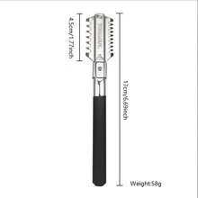 Dual-Sided Hair Trimming Comb, Stainless Steel Hair Clipper Holder ...