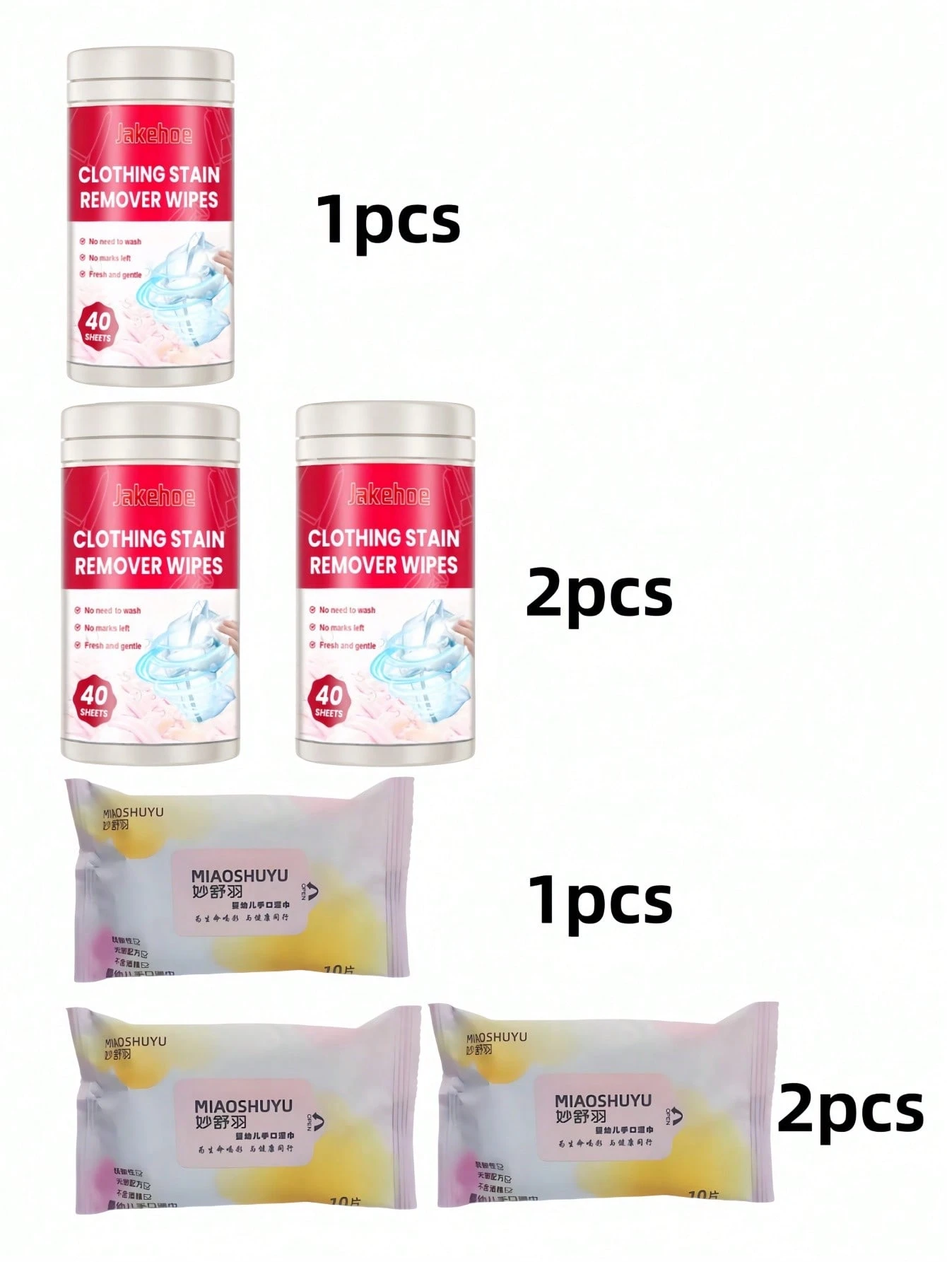 Clothing Stain Remover Wet Wipes - Gently Cleans Clothing Stains And ...