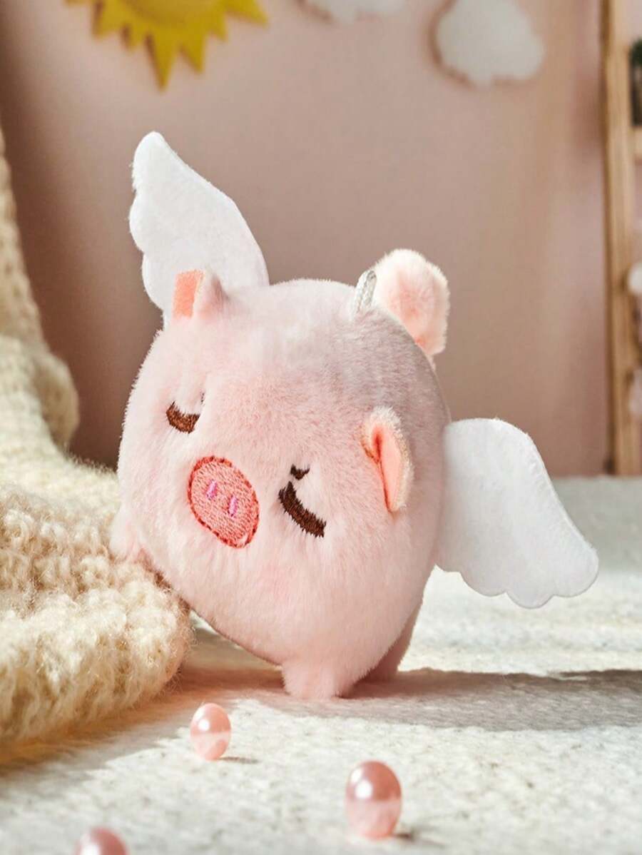 Flying Pig Plush Doll With Pull String, Wagging Tail And Flapping Wings ...