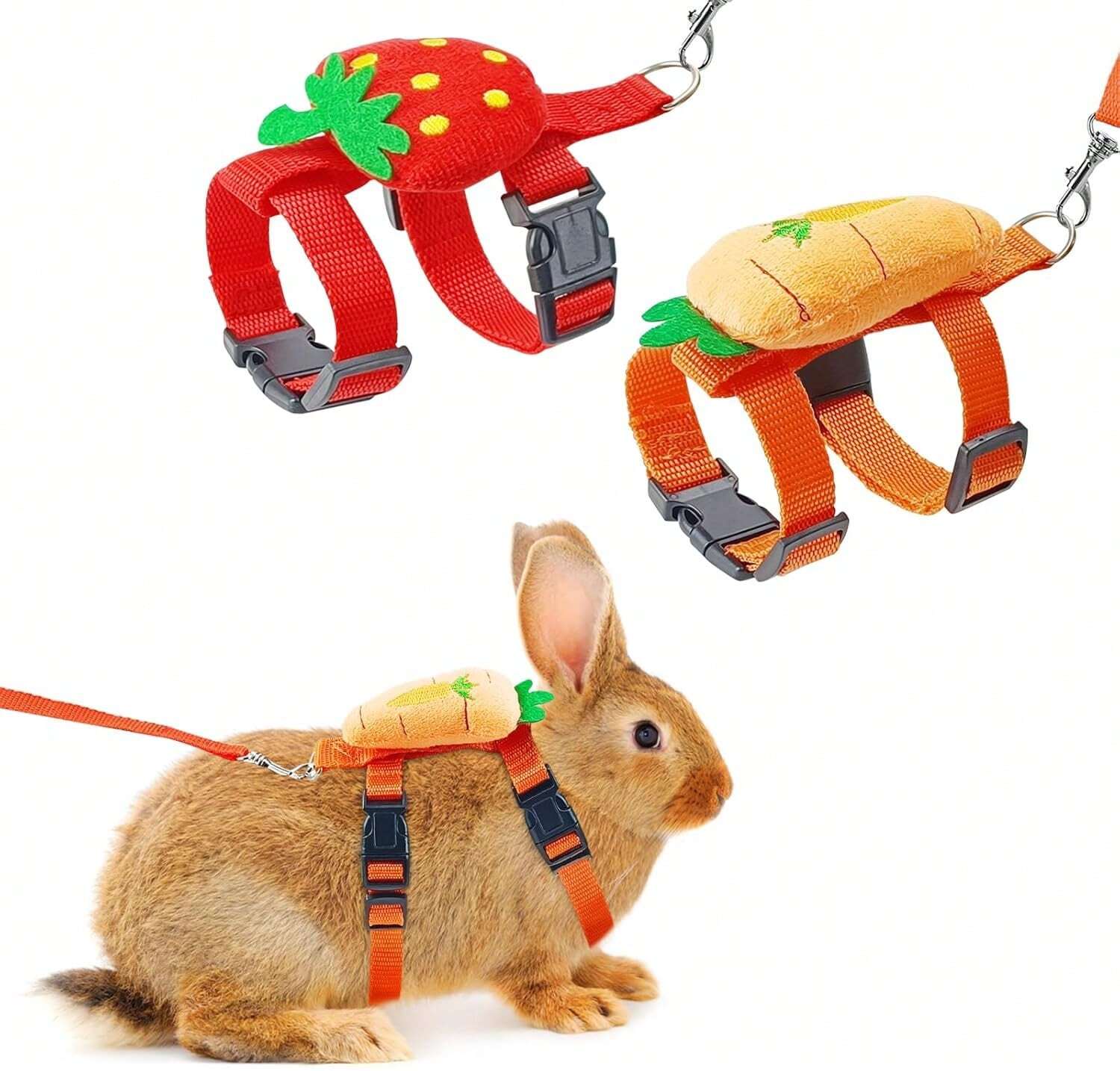 1pc H-Shaped Pet Leash Strap Set, Multi-Color Adjustable Rabbit Leash ...
