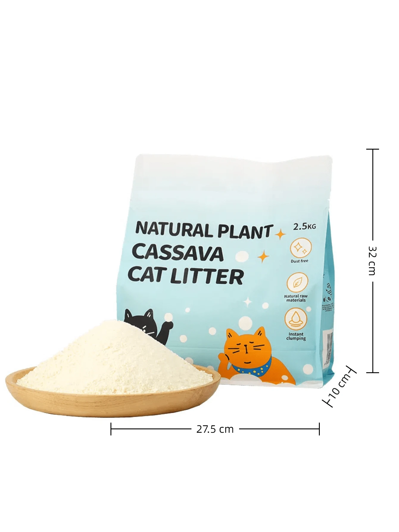 Natural Plant-Based Clumping Cat Litter With Virtually No Dust, Pet ...