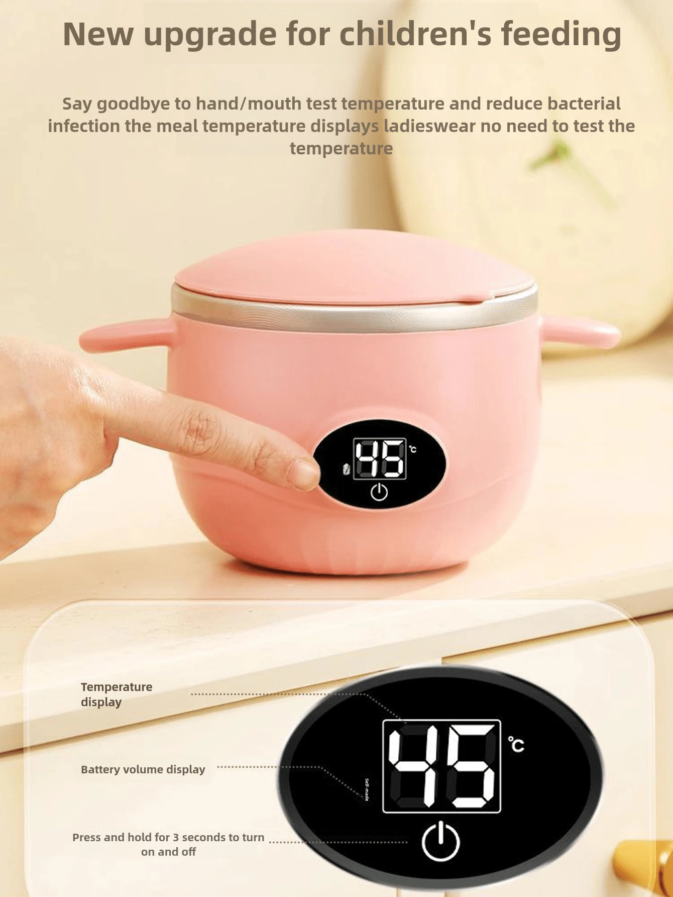 Smart Heated Baby Bowl, Electric Charging Water-Free Insulated Heating ...