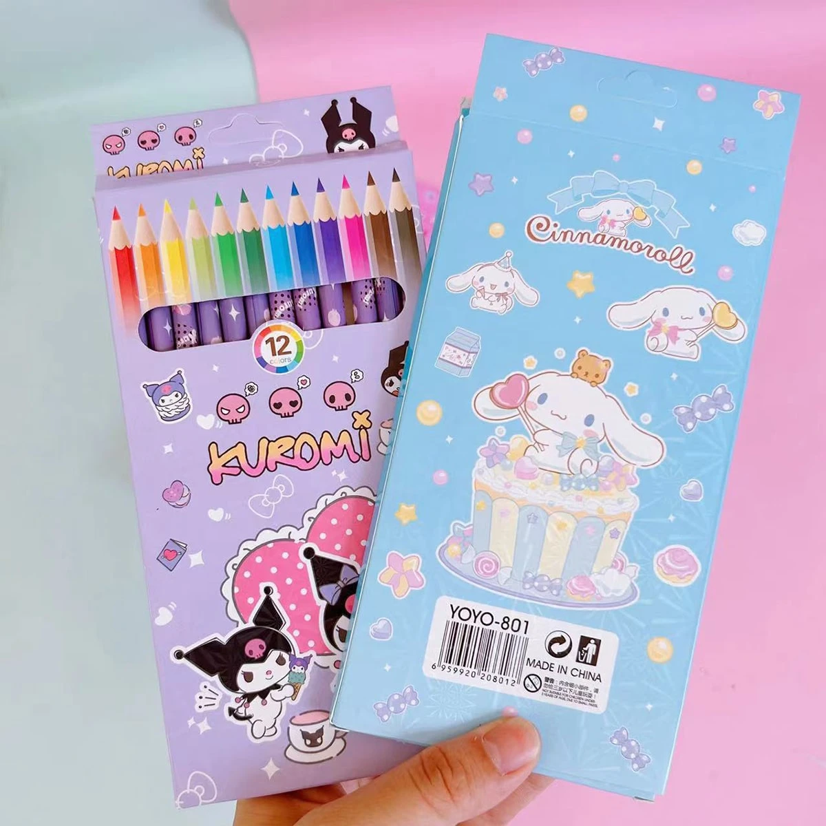 Sanrio 12pcs/Pack Colorful Sanrio Kuromi Themed Pencils, High Aesthetic ...