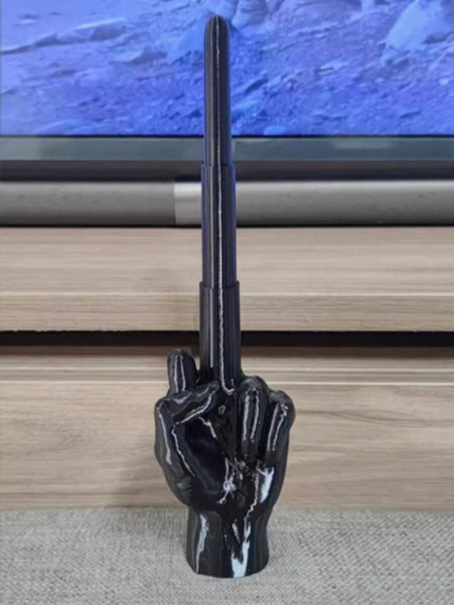 1 Pc Middle Finger Telescopic Sword Ornament, Middle Finger Toy, 3D 3D ...