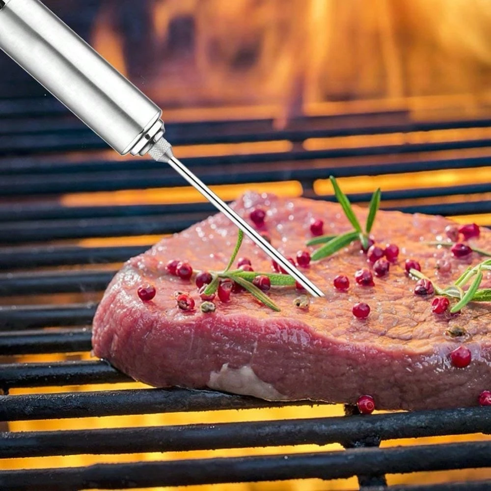 Meat Syringe With 3 Stainless Steel Needles, Kitchen Utensils For Meat ...