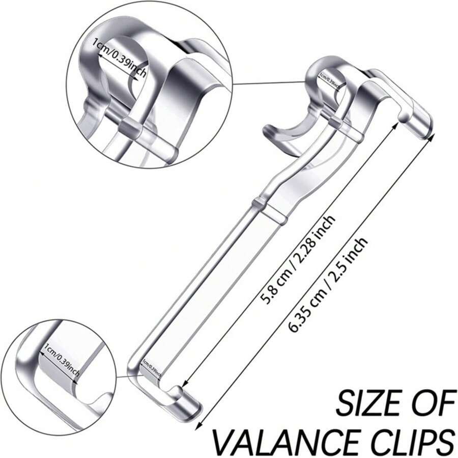 2.5 Inch Valance Clips Window Blind Clips Clear Plastic Valance ...