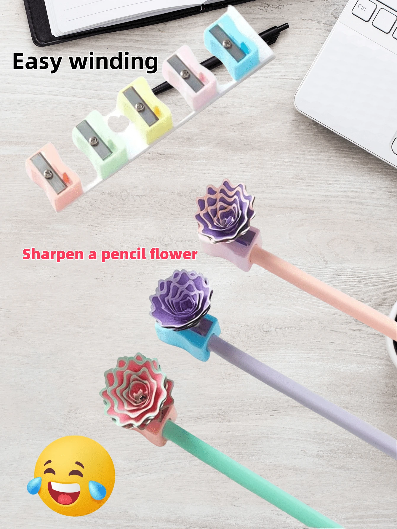 Macaron Mini Pencil Sharpener, Thick Hole, Large Triangle Pencil ...