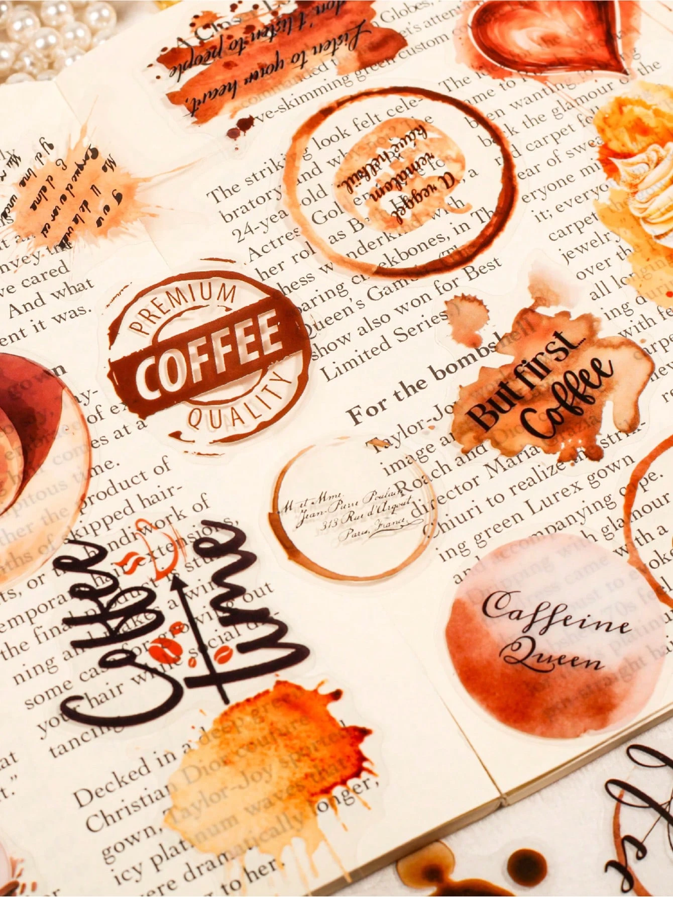 30pcs Vintage Coffee Stickers Pack - Coffee Stories, Waterproof ...