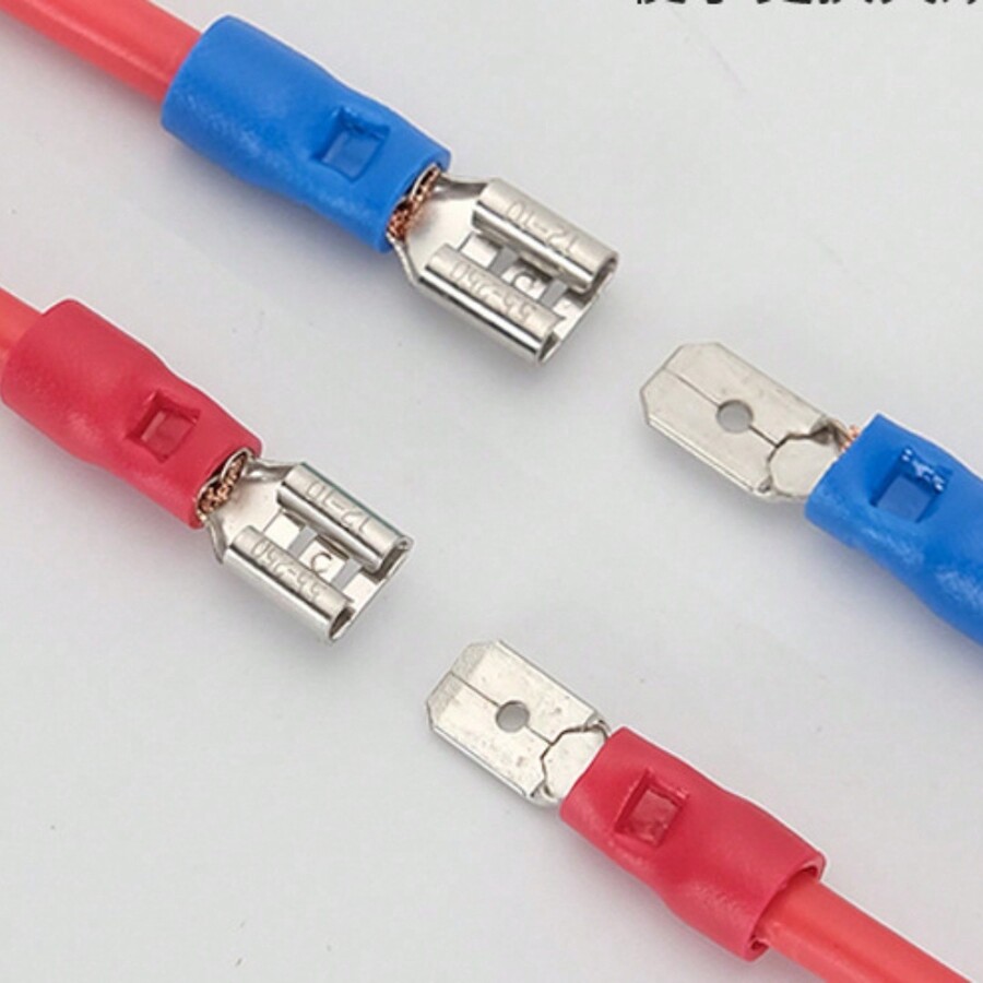 280PCS Insulated Cable Connector Electrical Wire Crimp Spade Butt Ring ...