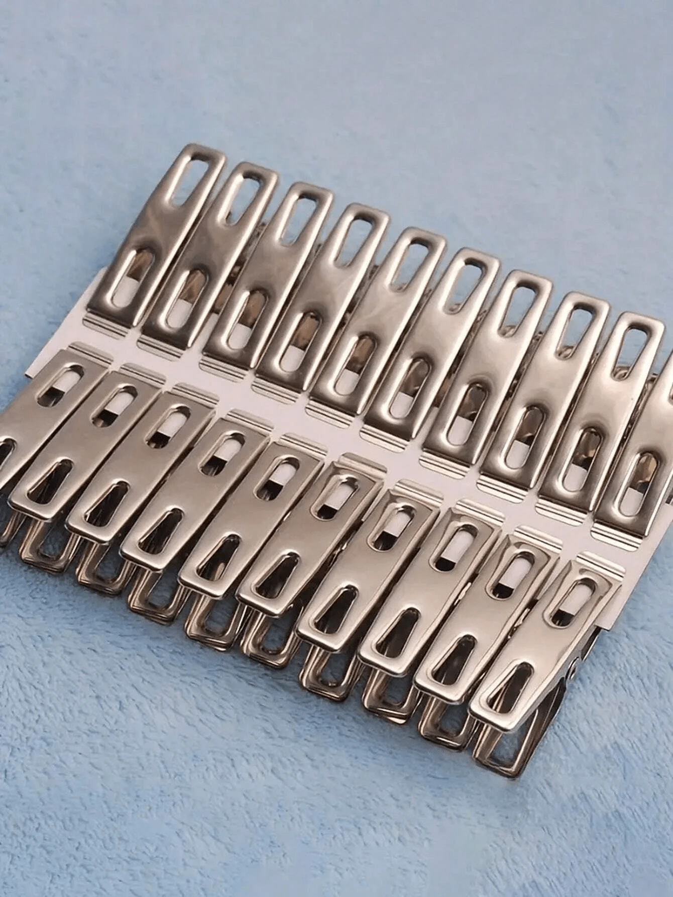 60pcs Stainless Steel Clothes Pins, Heavy Duty Wind-Resistant Laundry ...