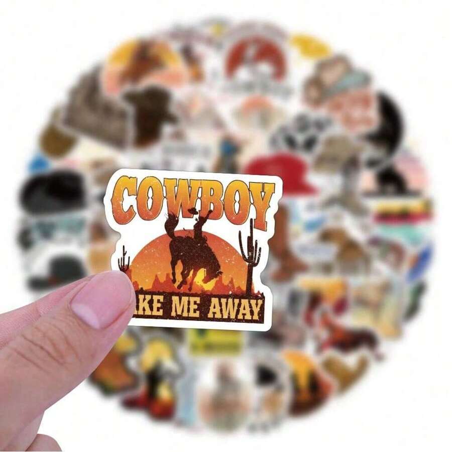 60Pcs Western Stickers Cowboy Stickers Western Decor Western Gifts ...