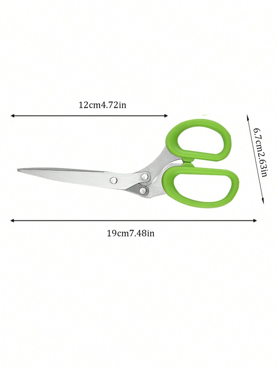 1pc 3-Layer Stainless Steel Multi-Function Herb/Chili/Seaweed Scissor ...
