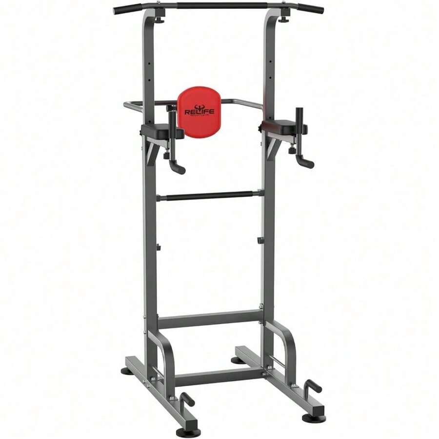 RELIFE REBUILD YOUR LIFE Power Tower Pull Up Bar Station Workout Dip ...