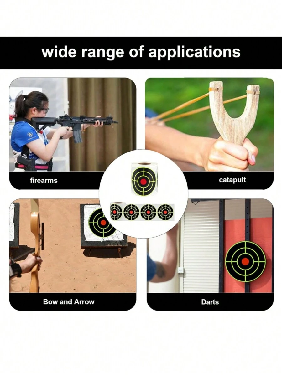 3 Inch Splatter Shooting Targets 100 Pieces Per Roll Self Adhesive ...