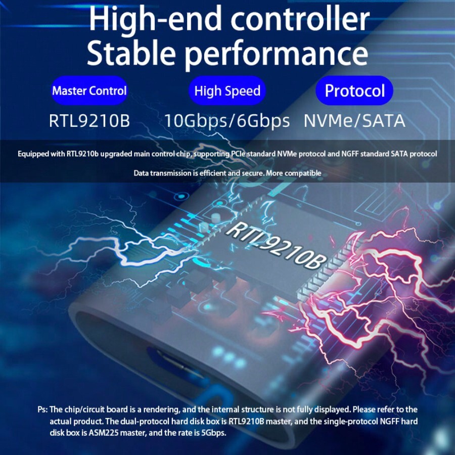 coolfish CoolFish SSD-behuizing NVMe-protocol 10 Gbps NVME naar USB ...