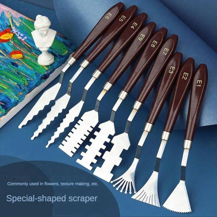 1set Flower Art Scraper Texture Knife Art Palette Knife Special-Shaped ...