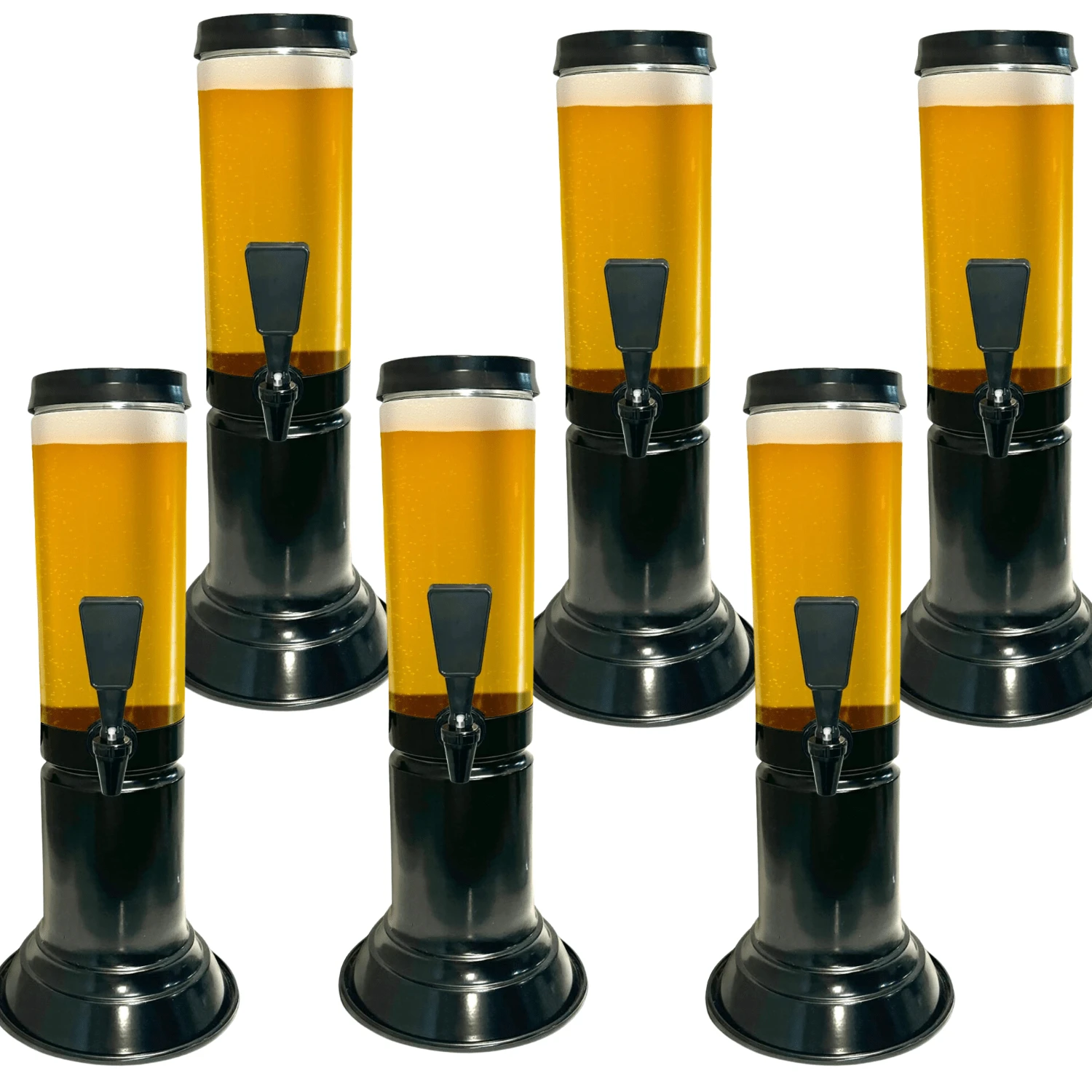 Doutor Beer Kit With 6 1.5-Liter Draft Beer Towers With 2 Cold Refills ...