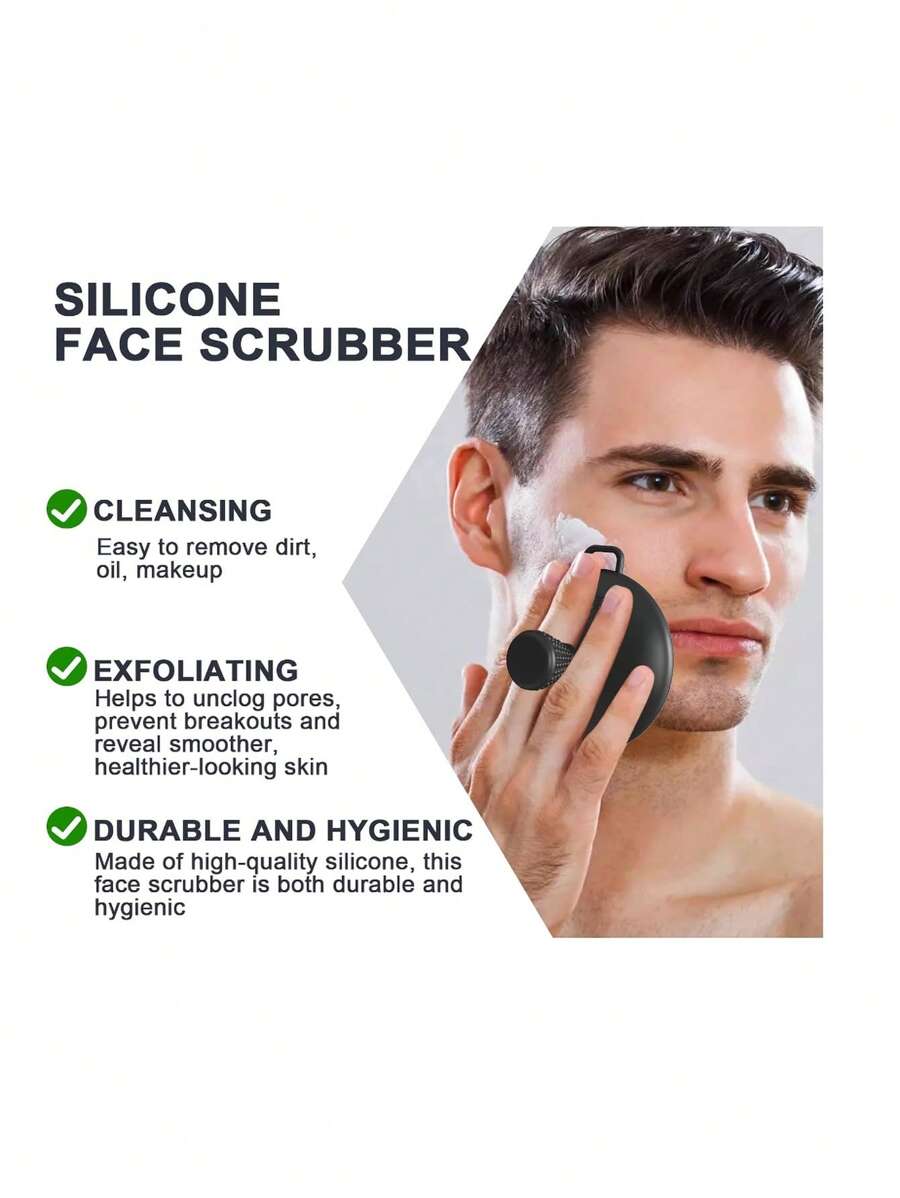 Mini Silicone Face Scrubber Exfoliator Brush, Manual Facial Cleansing ...