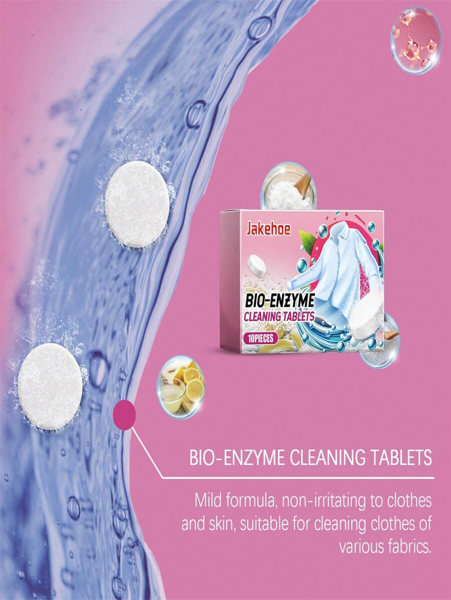 Clothing Stain Removal Effervescent Tablets - Bio-Enzyme Explosion Salt For Household Clothing ...