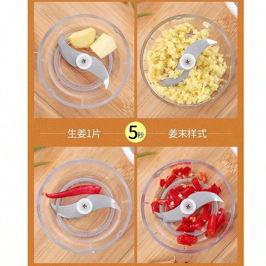 Home Electric Garlic Machine Mini Wireless Electric Garlic Press Garlic ...