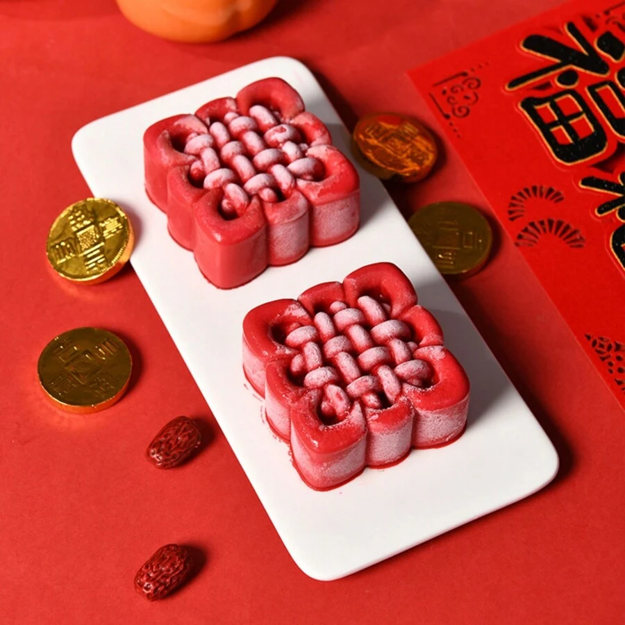 1pc New Year Spring Festival Chinese Knot Mousse Cake Mold Chinese ...