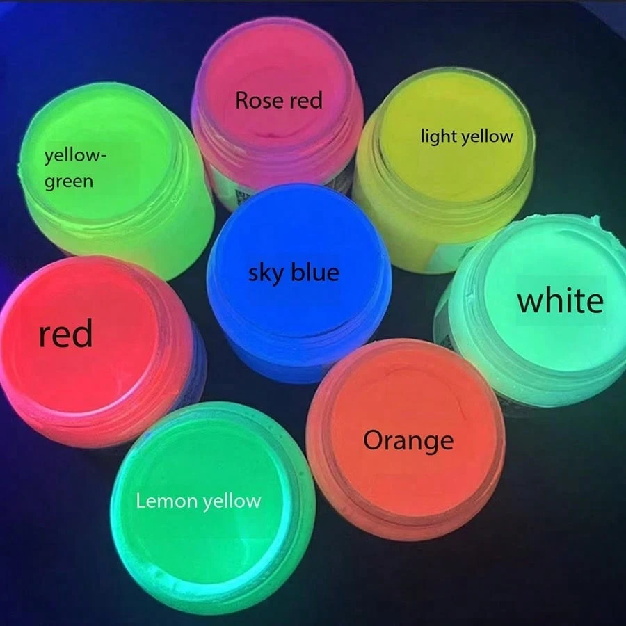 1pc Luminous Pigment, Acrylic Glow In The Dark Paint, Waterproof ...