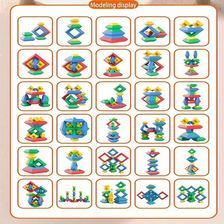 Children's Pyramid Stacking Blocks - Educational Toys, Develop Sensory ...