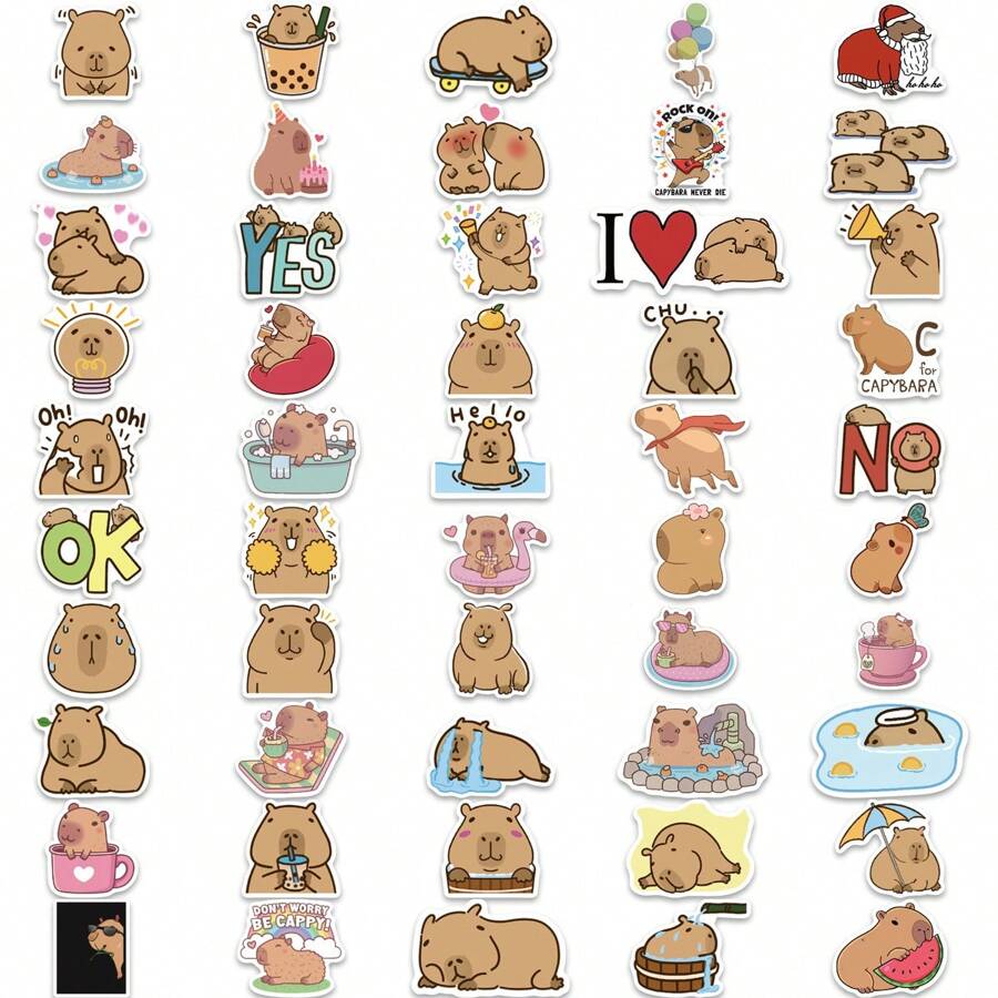 100Pcs Capybara Stickers Capybara Gifts Capybara Party Decorations Cute ...
