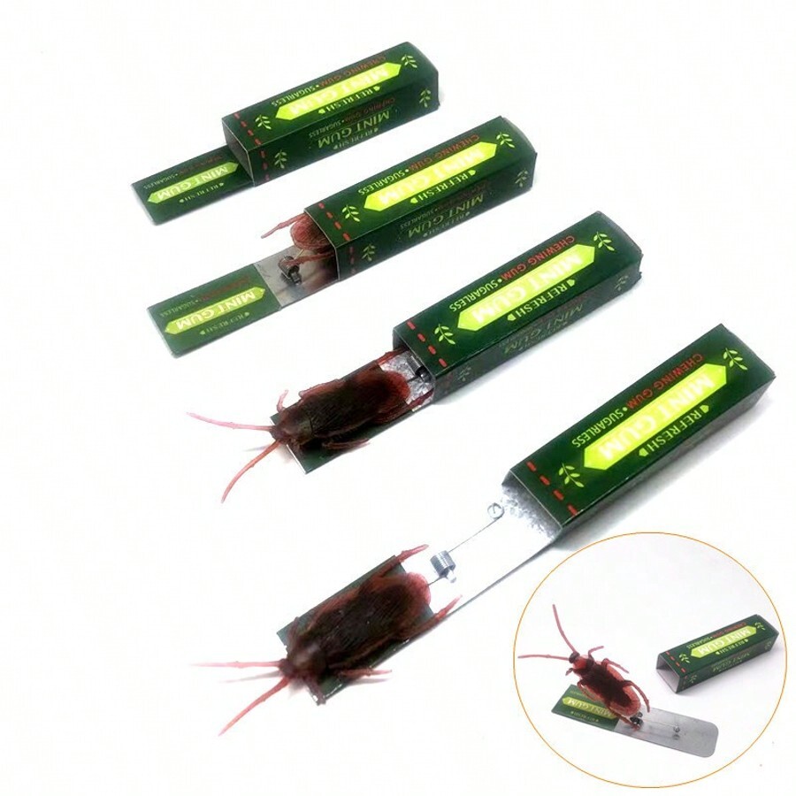 1pc Realistic Cockroach Gum Novelty Funny Toy, DIY Fake Chewing Gum ...