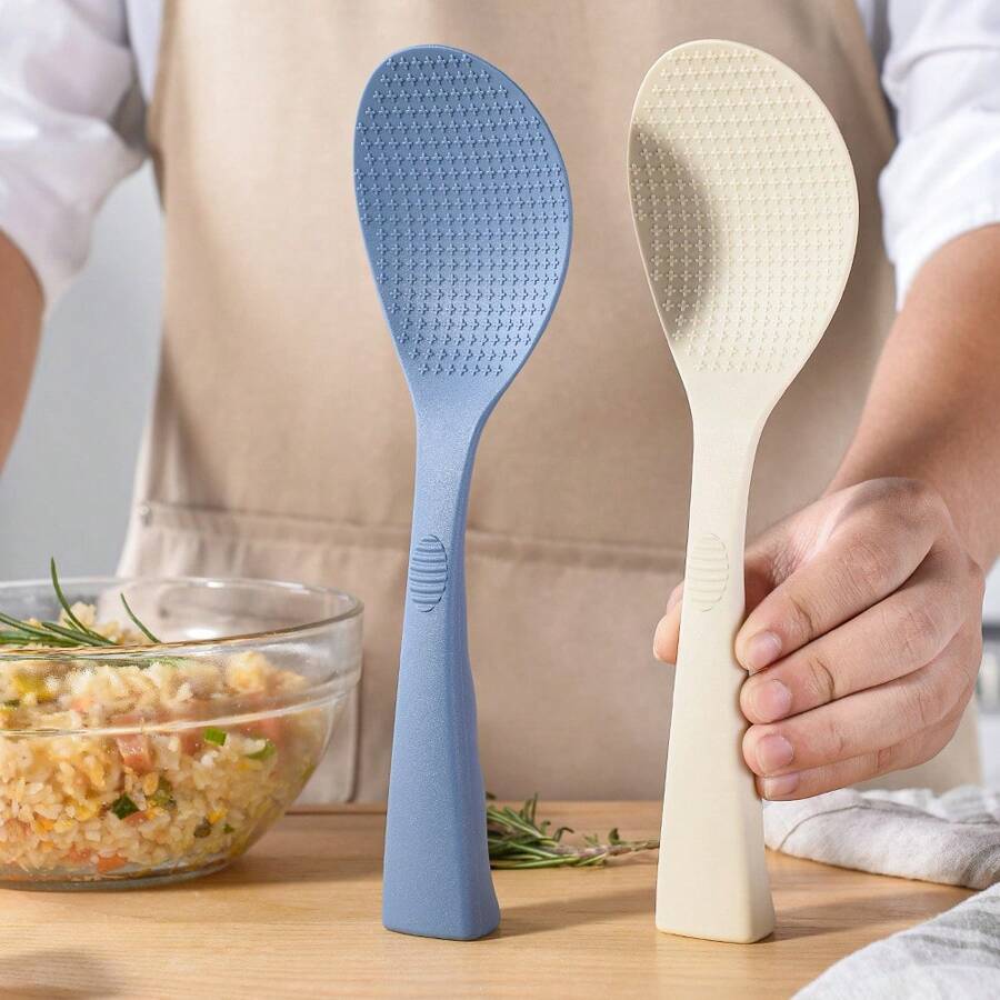Integrated Silicone Can Stand Rice Spoon Household Rice Cooker Rice ...