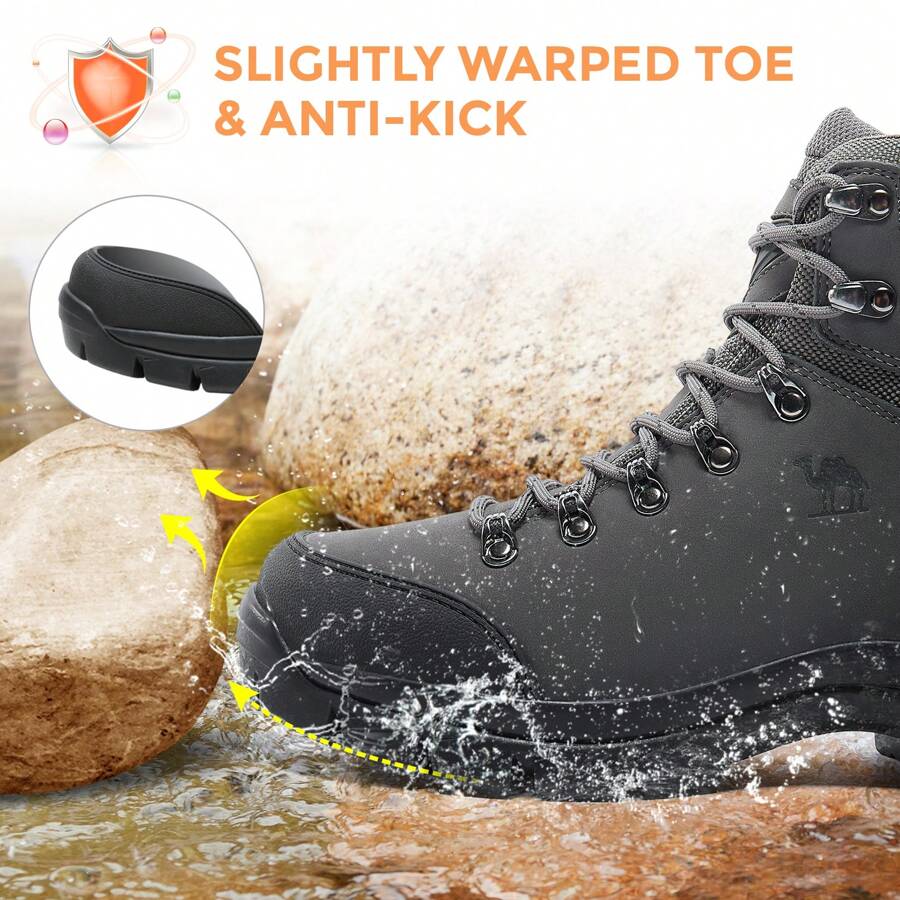 CAMEL CROWN Men Hiking Boots Outdoor Trekking Backpacking Boot Mid ...