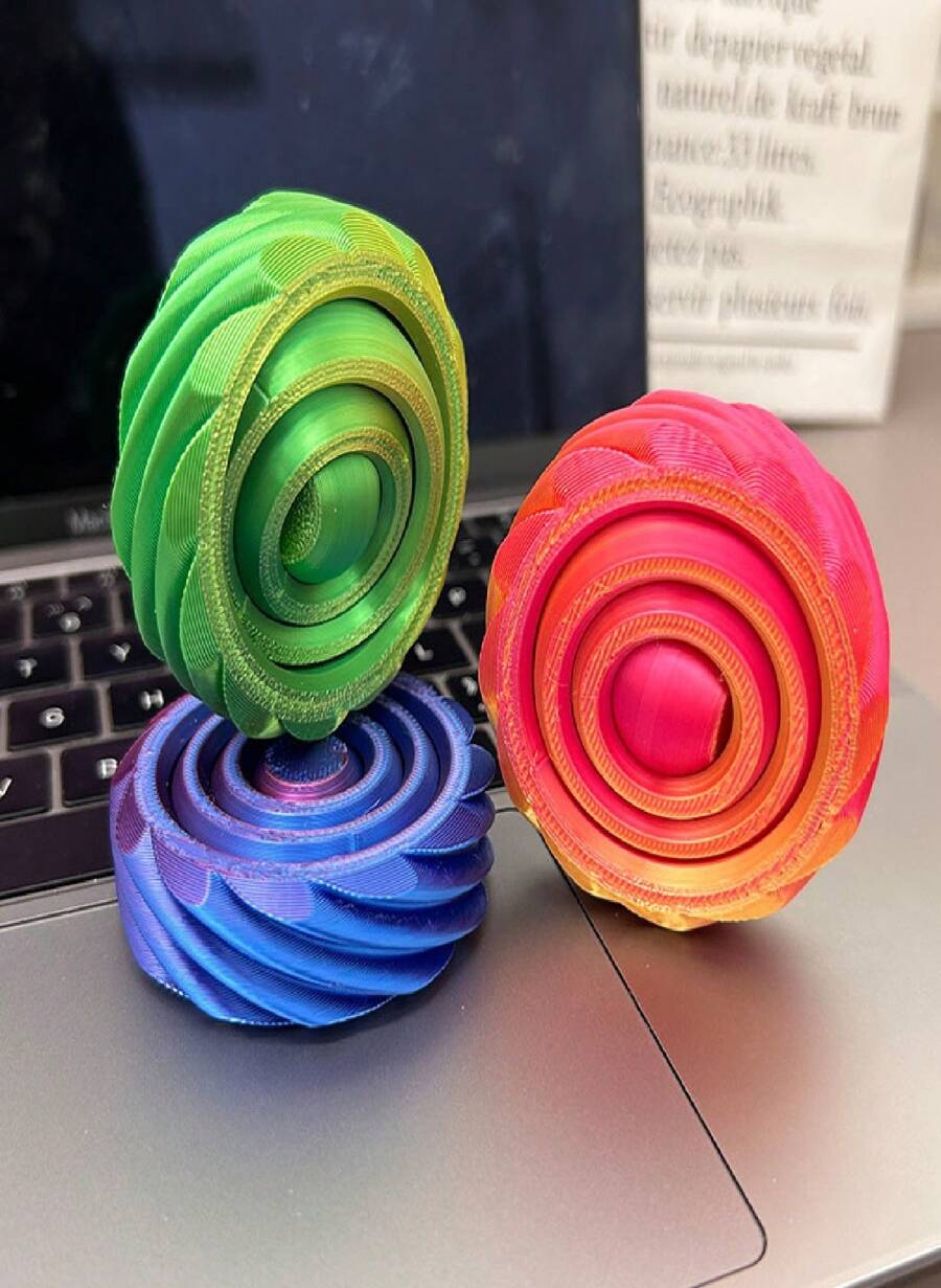 1pc Gyroscope 3D Printed Rotating Gyroscope Multi Action Toy ...