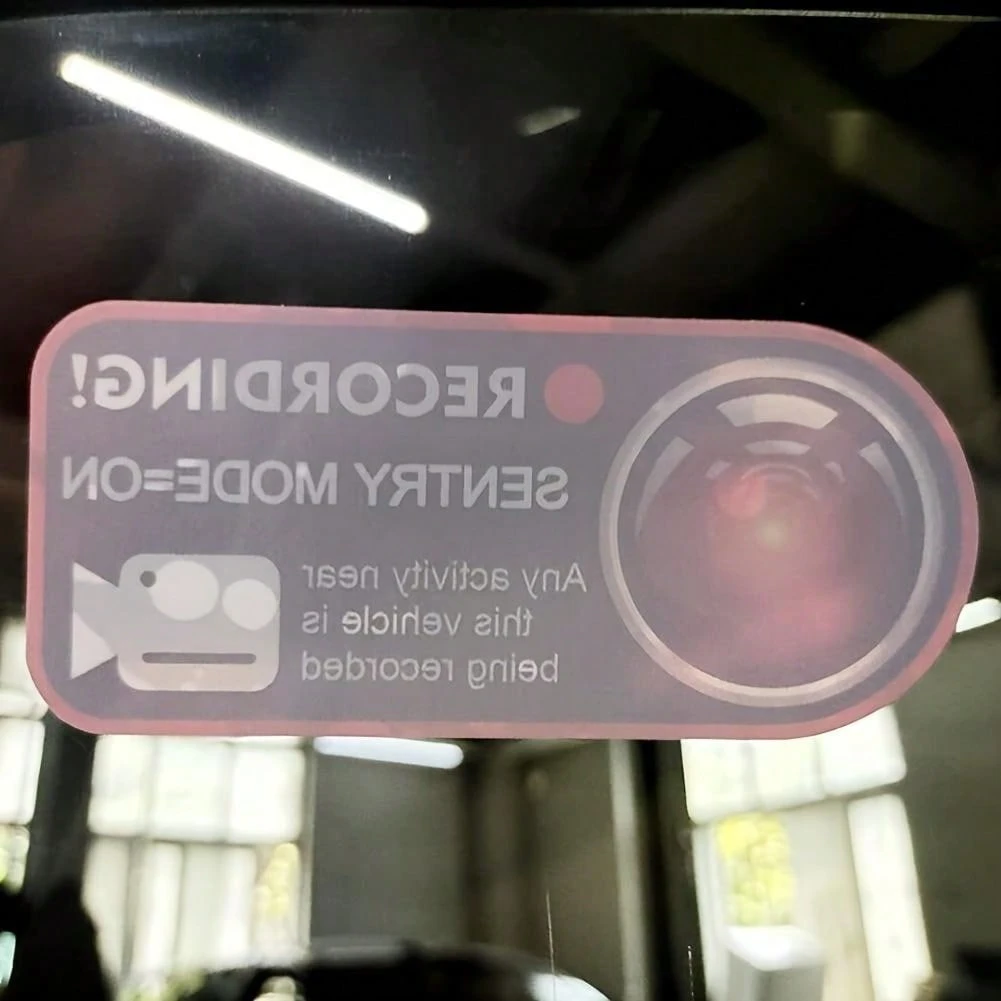 Sentry Mode Static Sticker For Car Camera Record Window Stickers Paste ...
